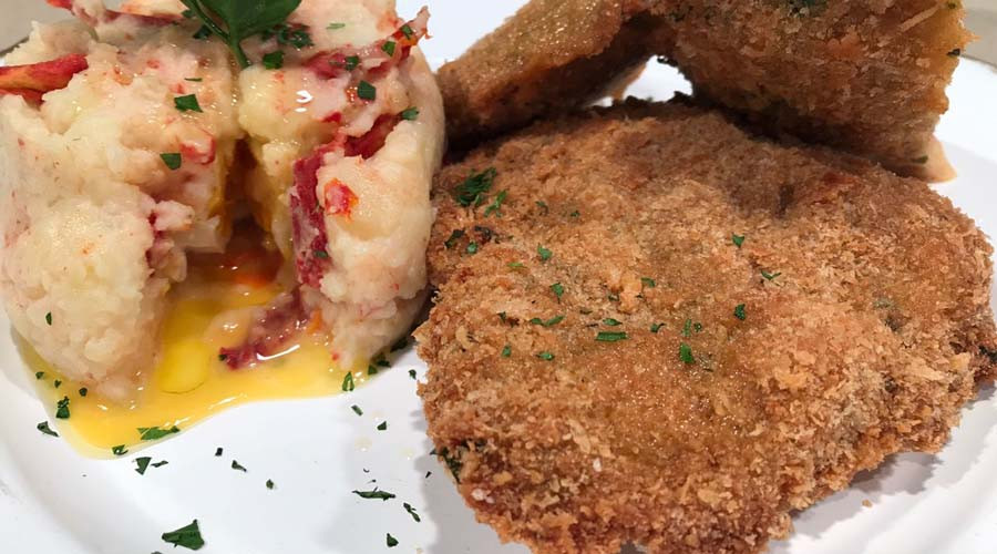 Milanesas de carne rellenas con jamón y queso con puré - Cocineros ...